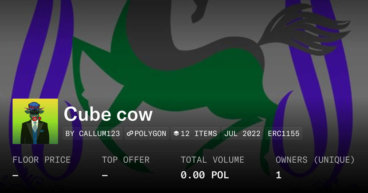 Cube cow - Collection | OpenSea