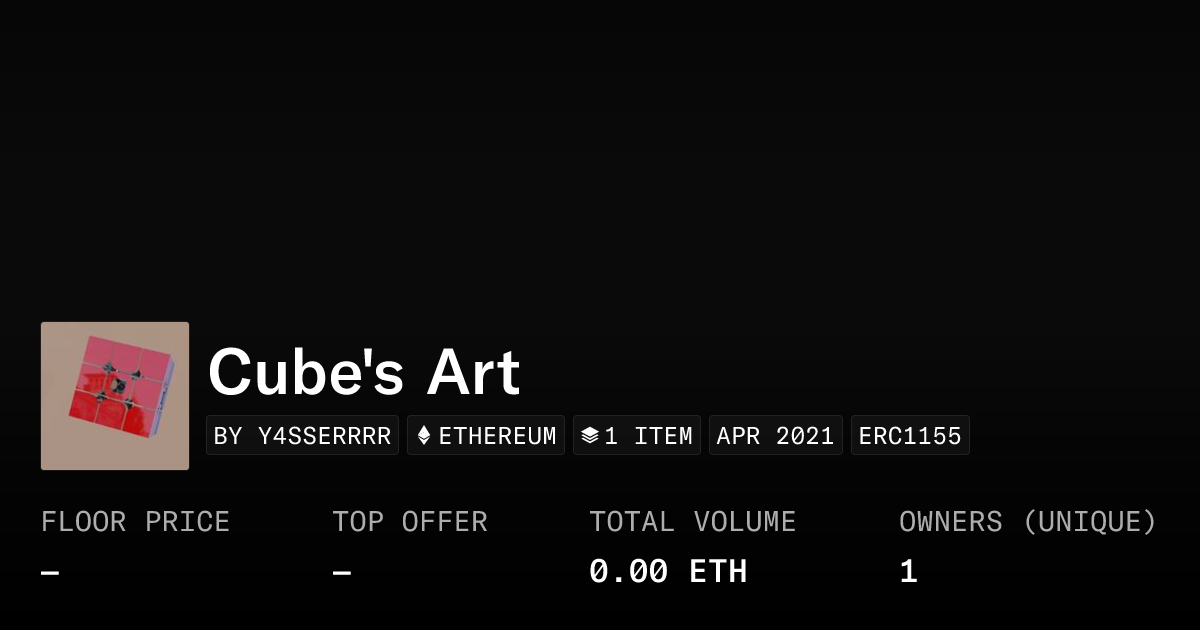 Cube's Art - Collection | OpenSea