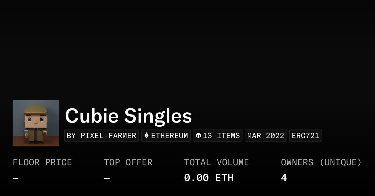 Cubie Singles - Collection | OpenSea