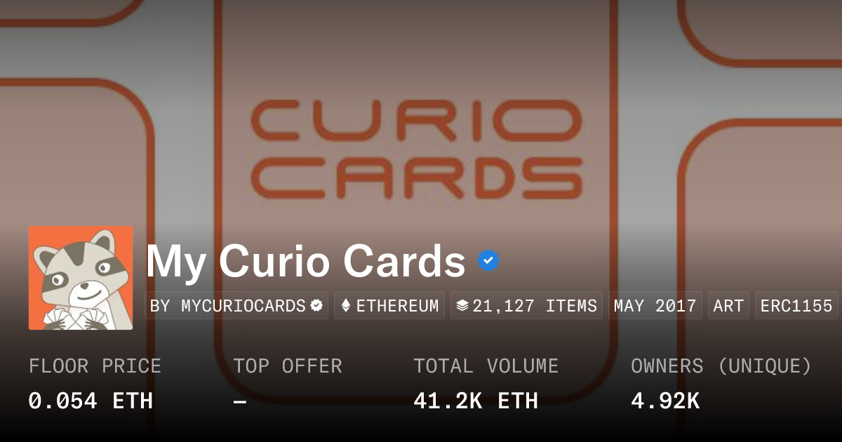 My Curio Cards - Collection | OpenSea