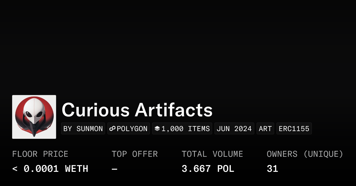 Curious Artifacts - Collection | OpenSea