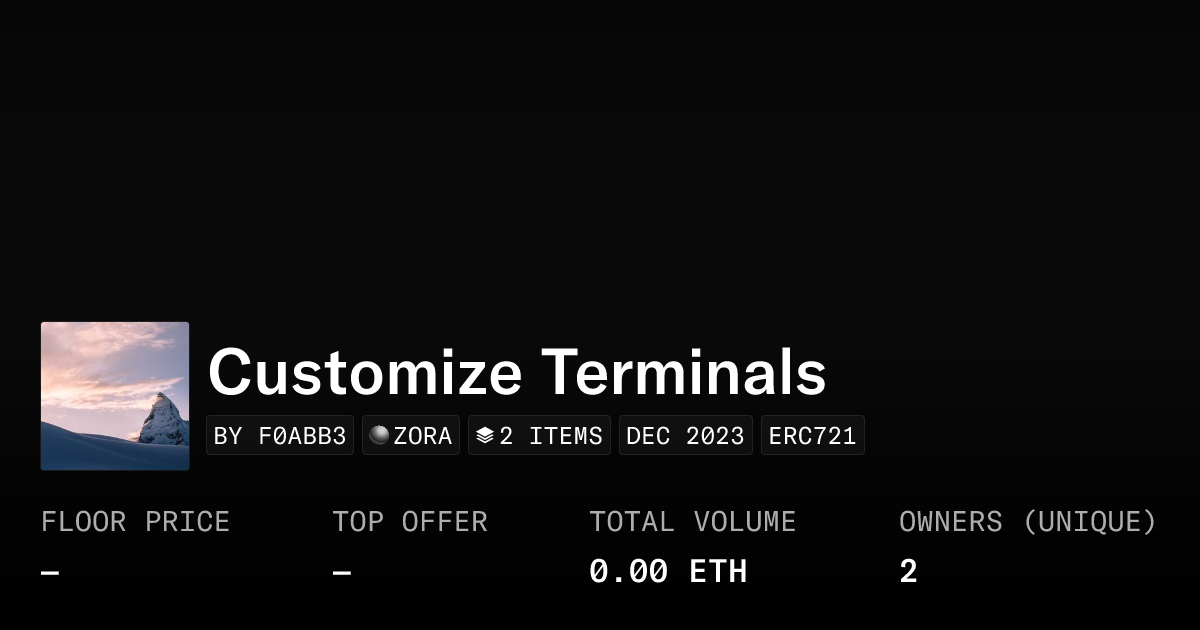 Customize Terminals - Collection | OpenSea