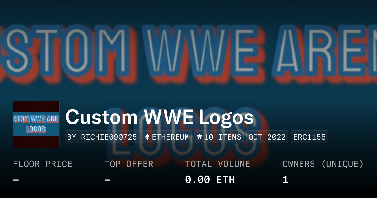 Custom WWE Logos - Collection | OpenSea