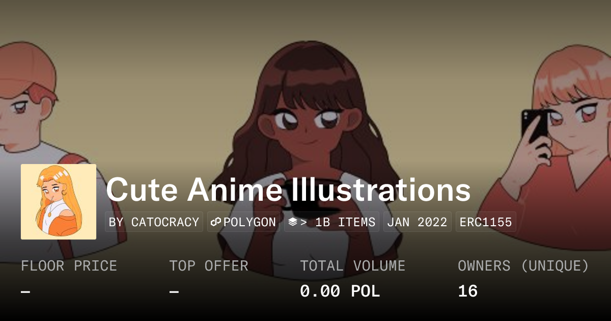 Cute Anime Illustrations - Collection | OpenSea