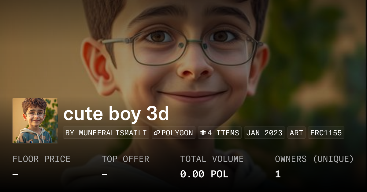 cute boy 3d - Collection | OpenSea