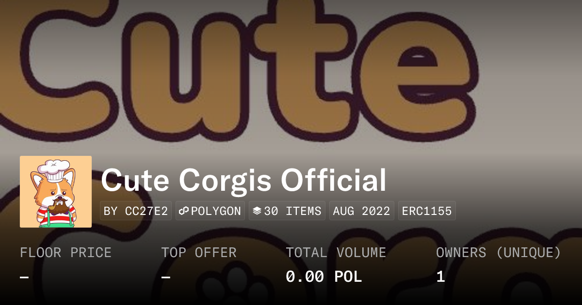 Cute Corgis Official - Collection | OpenSea