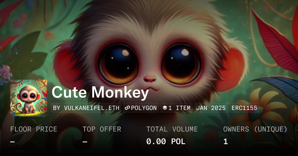 Cute Monkey - Collection | OpenSea
