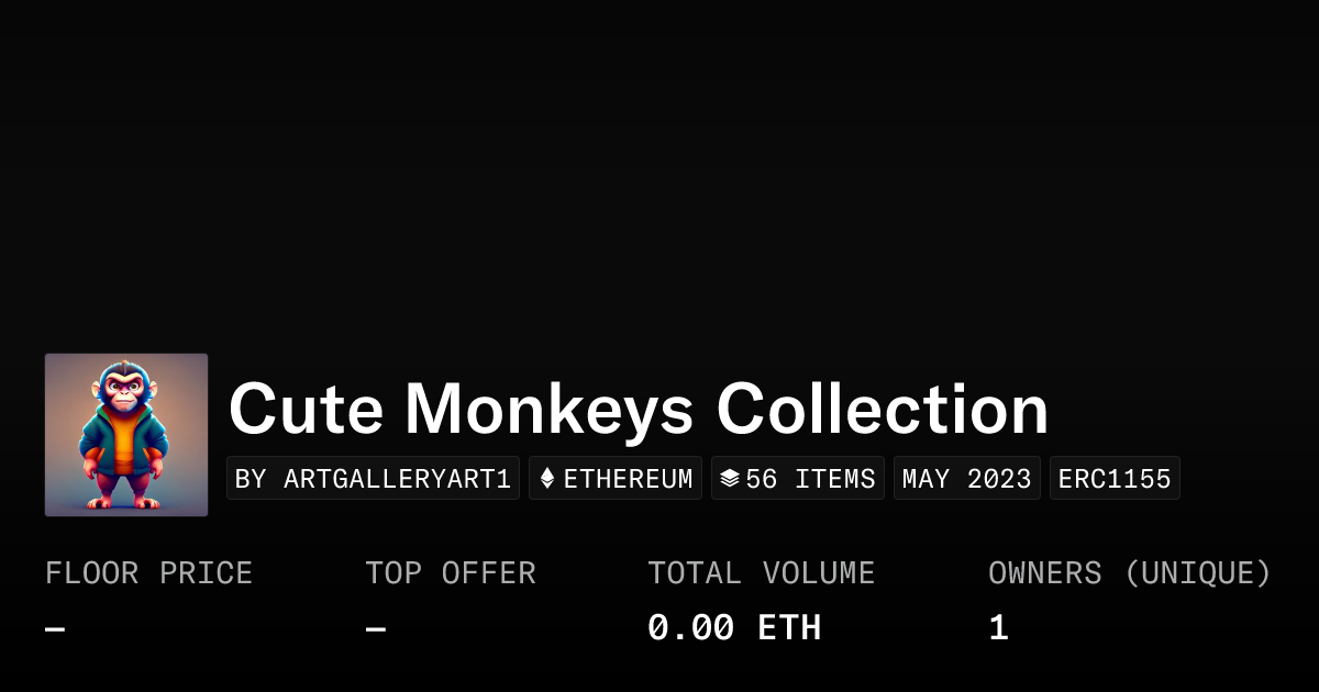 Cute Monkeys Collection - Collection | OpenSea