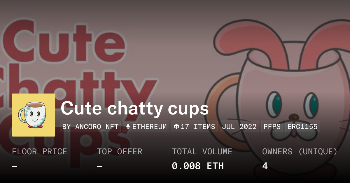 Cute Chatty Cups Collection Opensea