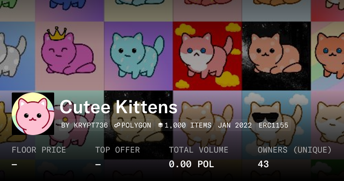 Cutee Kittens - Collection | OpenSea