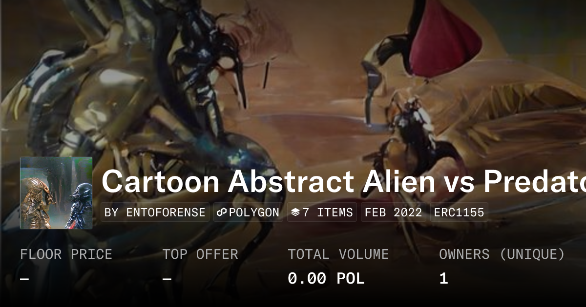 Cartoon Abstract Alien vs Predator - Collection | OpenSea