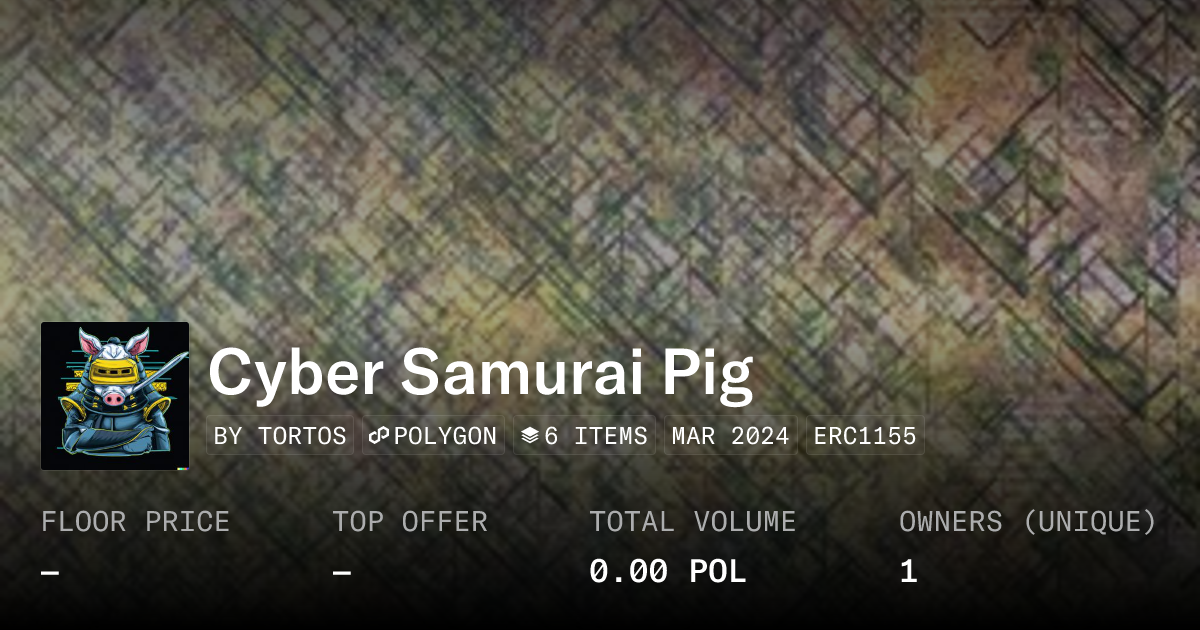 Cyber Samurai Pig - Collection | OpenSea