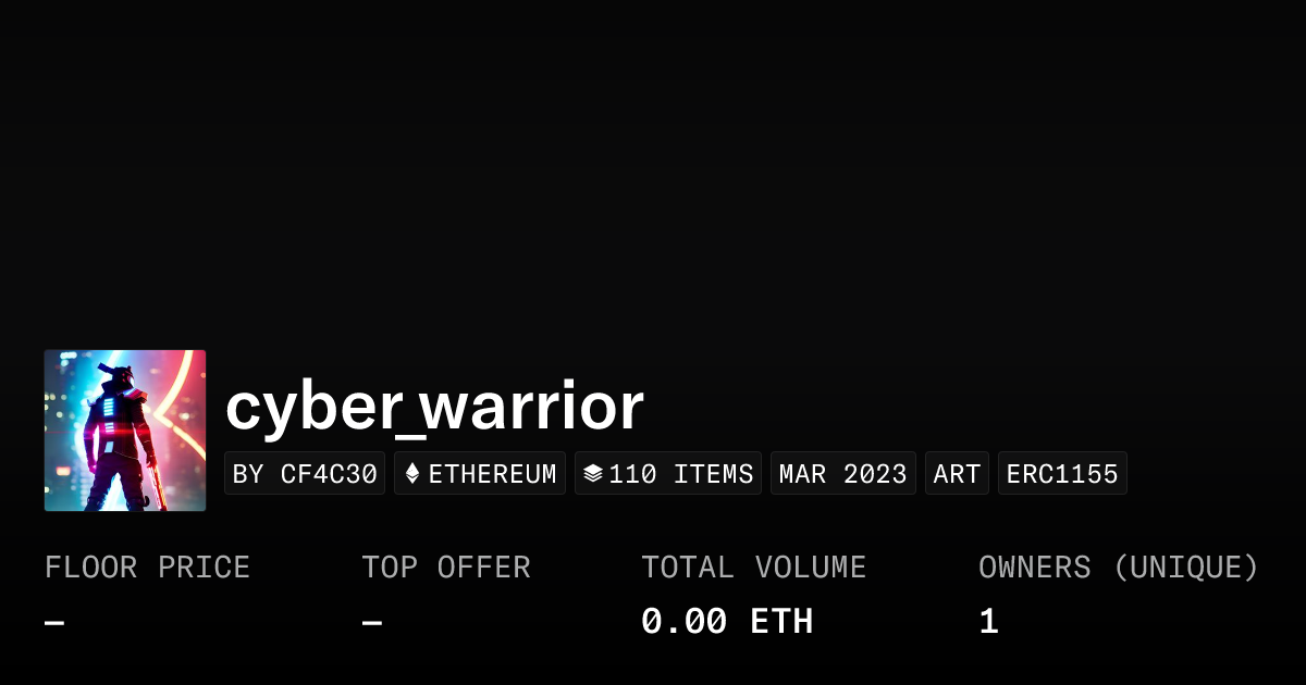 cyber_warrior - Collection | OpenSea