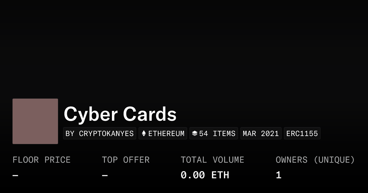 Cyber Cards - Collection | OpenSea
