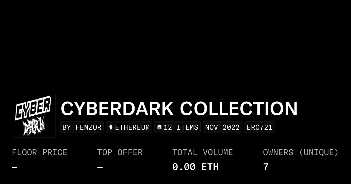 CYBERDARK COLLECTION - Collection | OpenSea