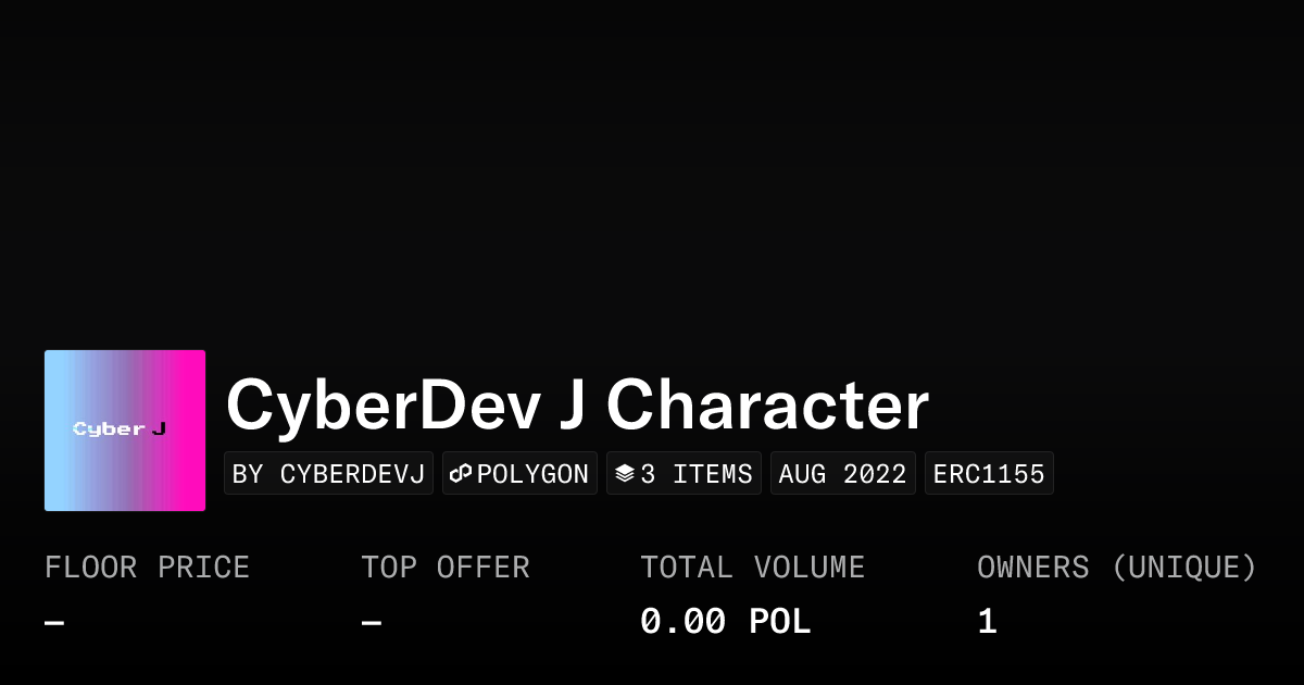 CyberDev J Character - Collection | OpenSea