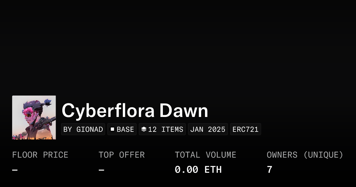 Cyberflora Dawn - Collection | OpenSea