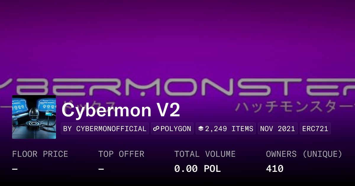 Cybermon V2 - Collection | OpenSea
