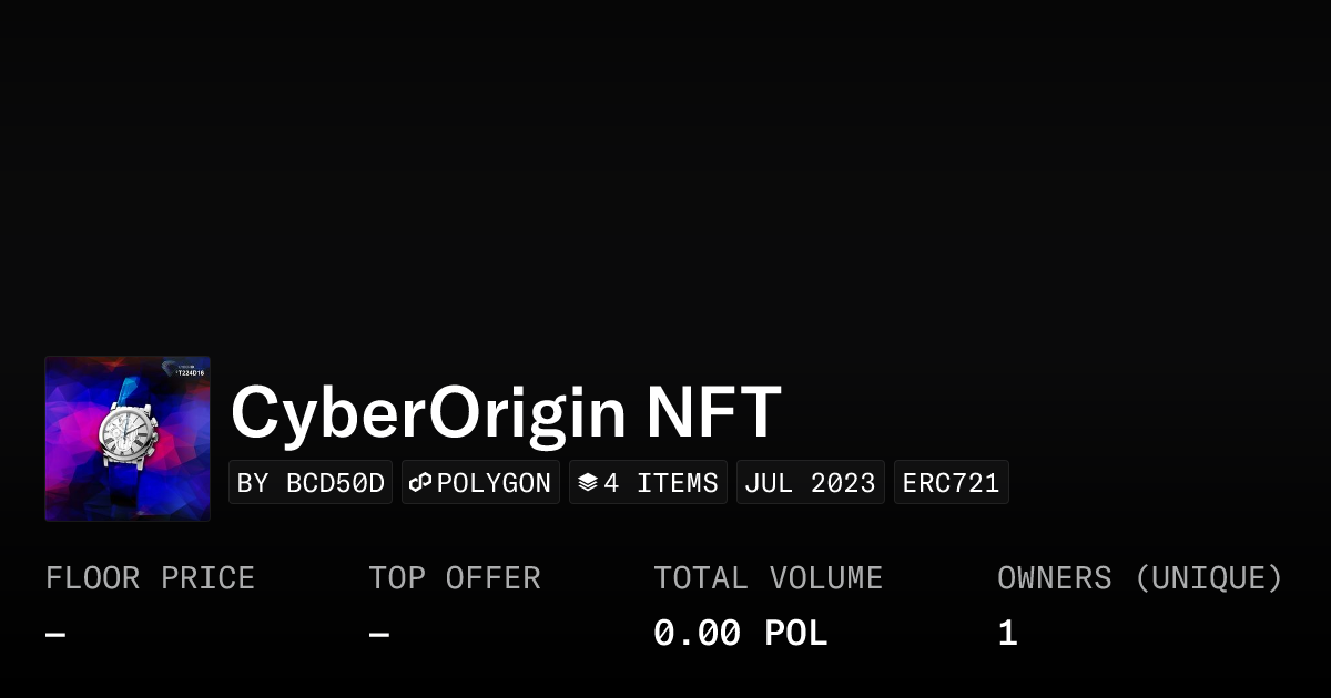 CyberOrigin NFT - Collection | OpenSea