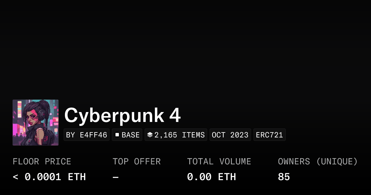 Cyberpunk 4 - Collection | OpenSea