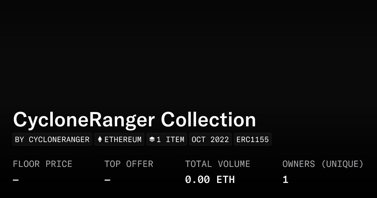 CycloneRanger Collection - Collection | OpenSea