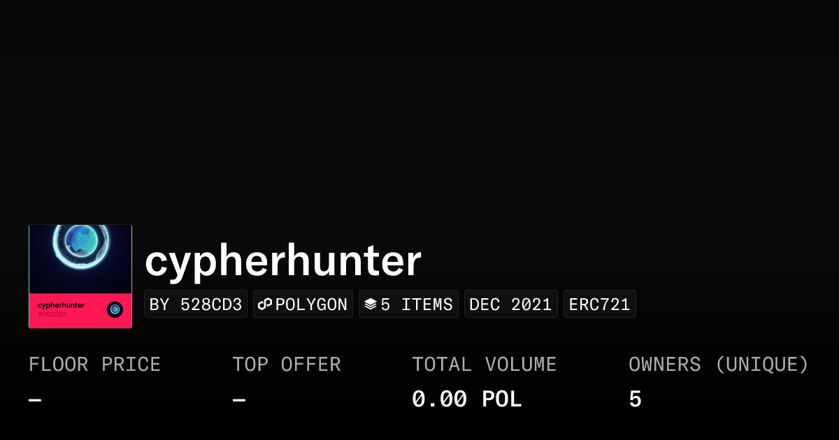 cypherhunter - Collection | OpenSea