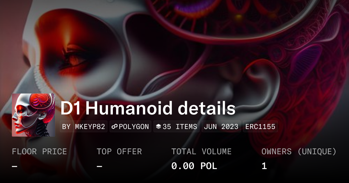D1 Humanoid details - Collection | OpenSea