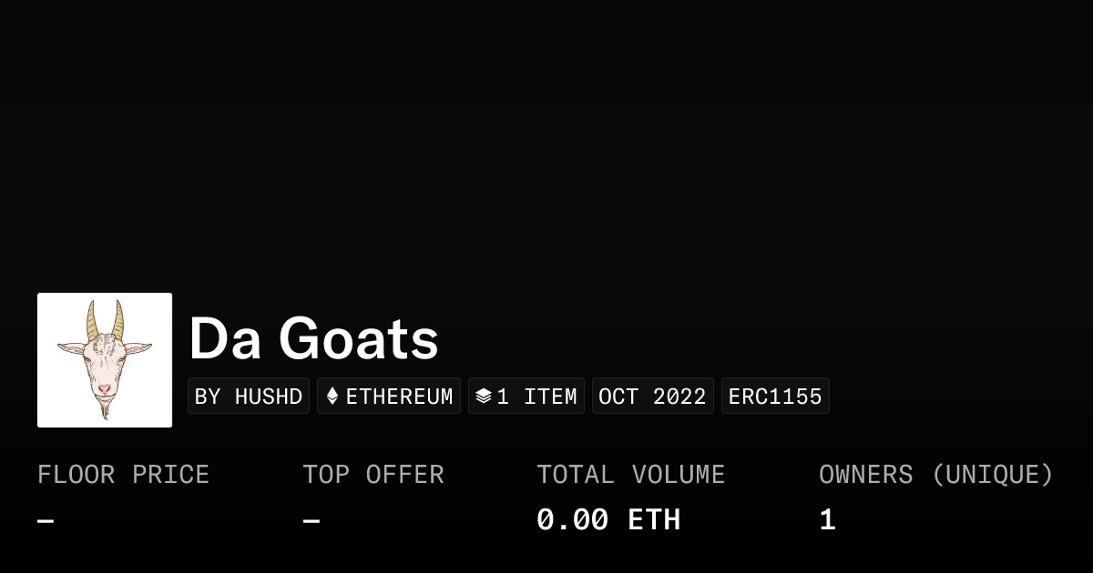 Da Goats - Collection | OpenSea