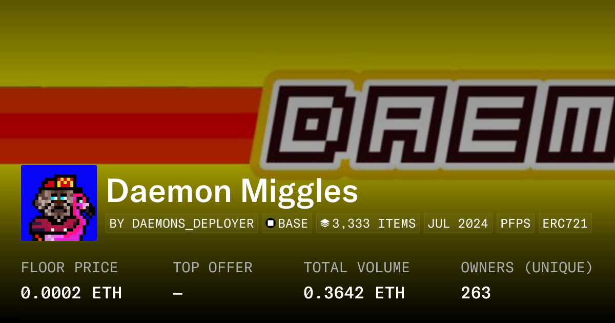 Daemon Miggles - Collection | OpenSea