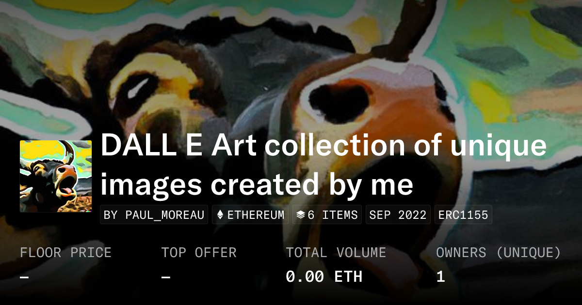 DALL E Art collection of unique images created by me - Collection | OpenSea