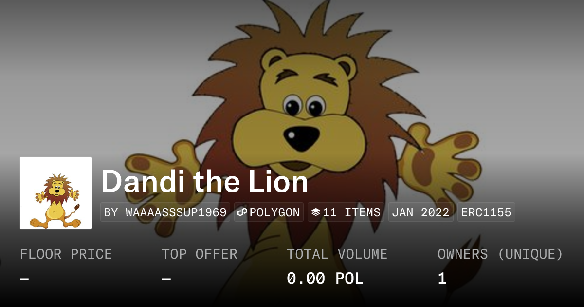 Dandi the Lion - Collection | OpenSea
