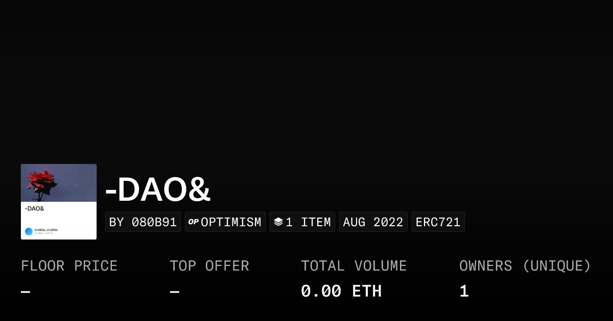 -DAO& - Collection | OpenSea