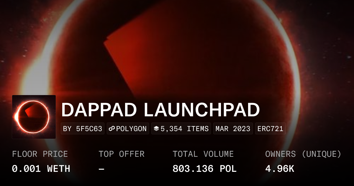 DAPPAD LAUNCHPAD - Collection | OpenSea