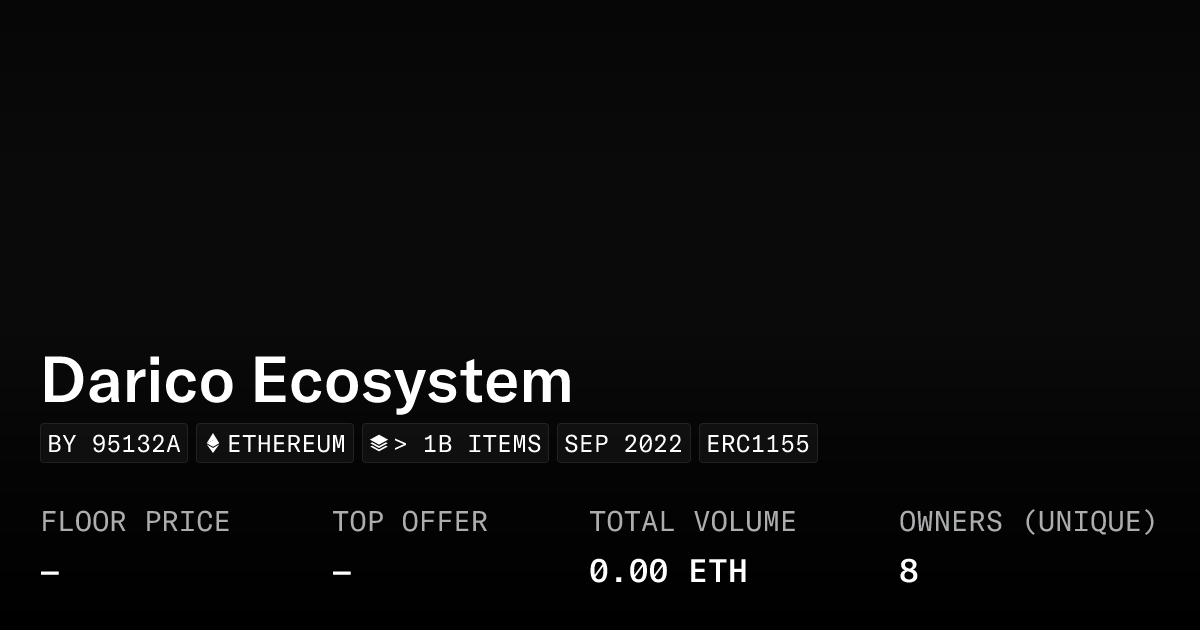 Darico Ecosystem - Collection | OpenSea