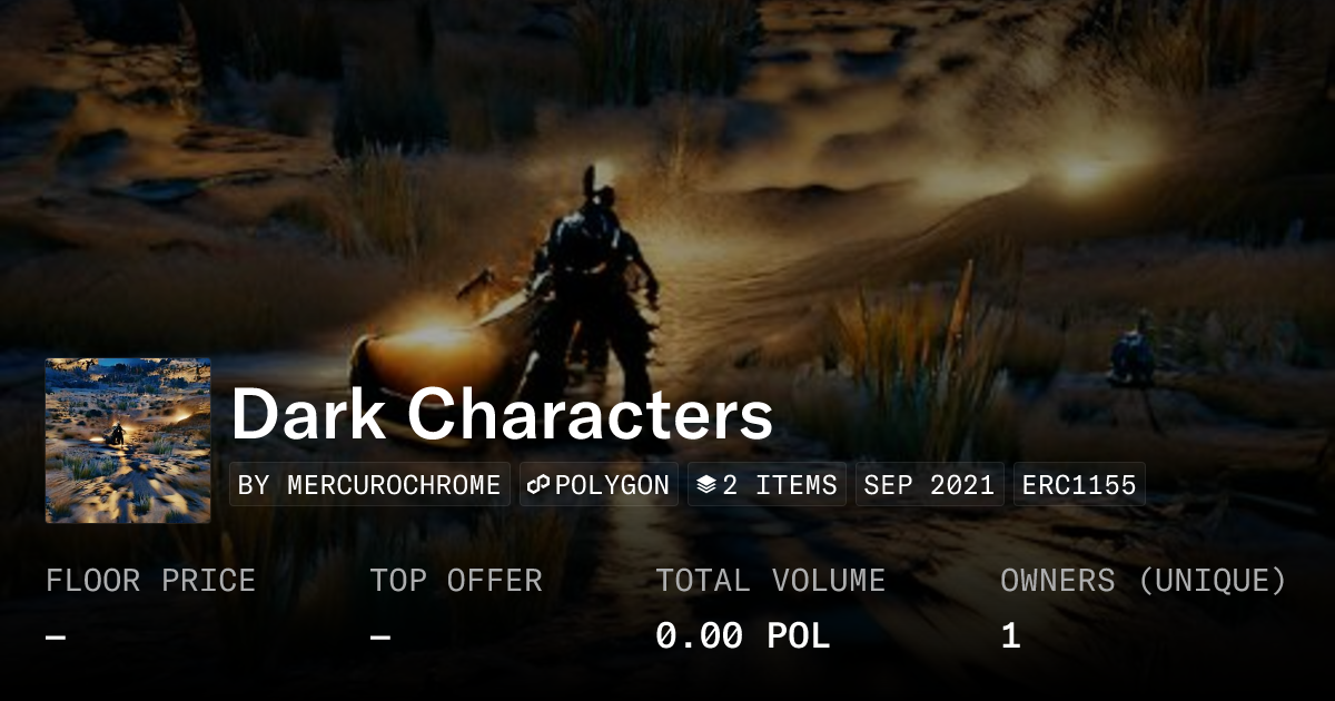 Dark Characters - Collection | OpenSea