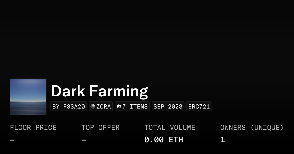 Dark Farming - Collection | OpenSea