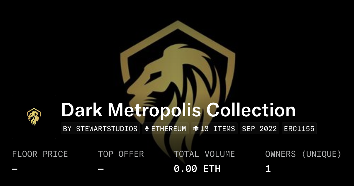 Dark Metropolis Collection - Collection | OpenSea