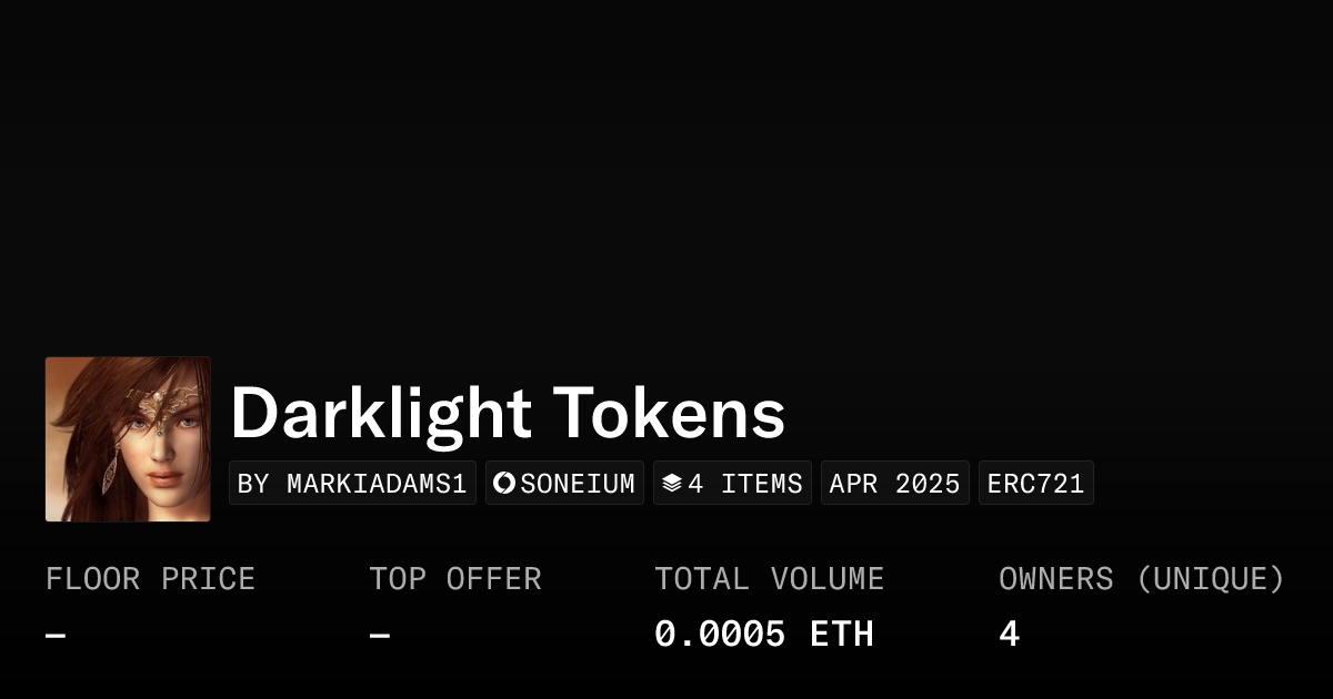 Darklight Tokens - Collection | OpenSea