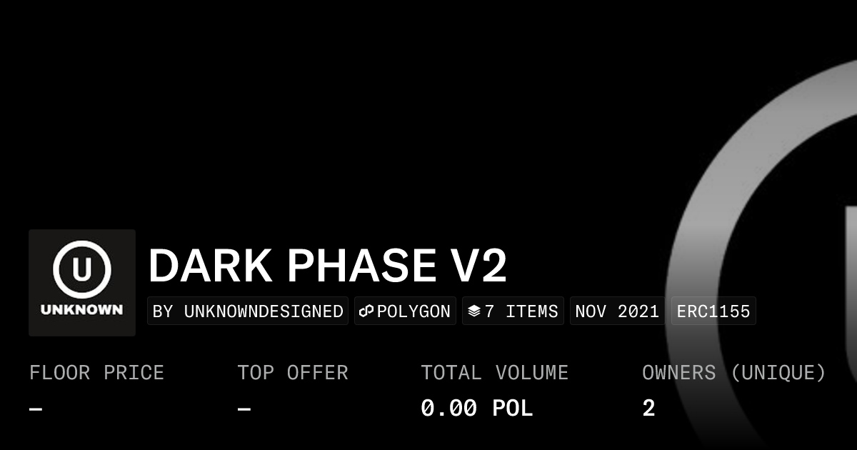 DARK PHASE V2 - Collection | OpenSea