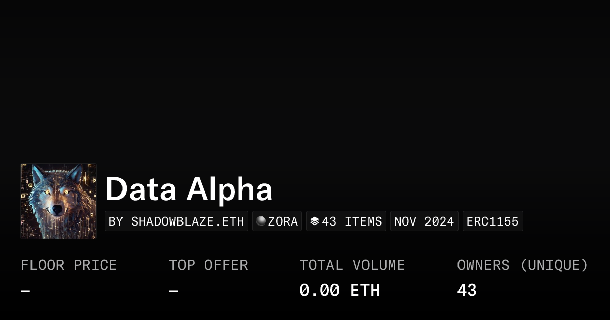 Data Alpha - Collection | OpenSea