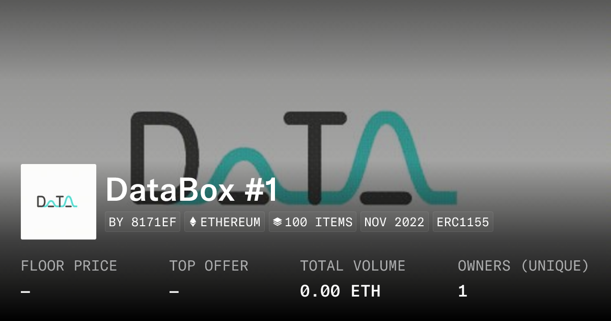 DataBox #1 - Collection | OpenSea