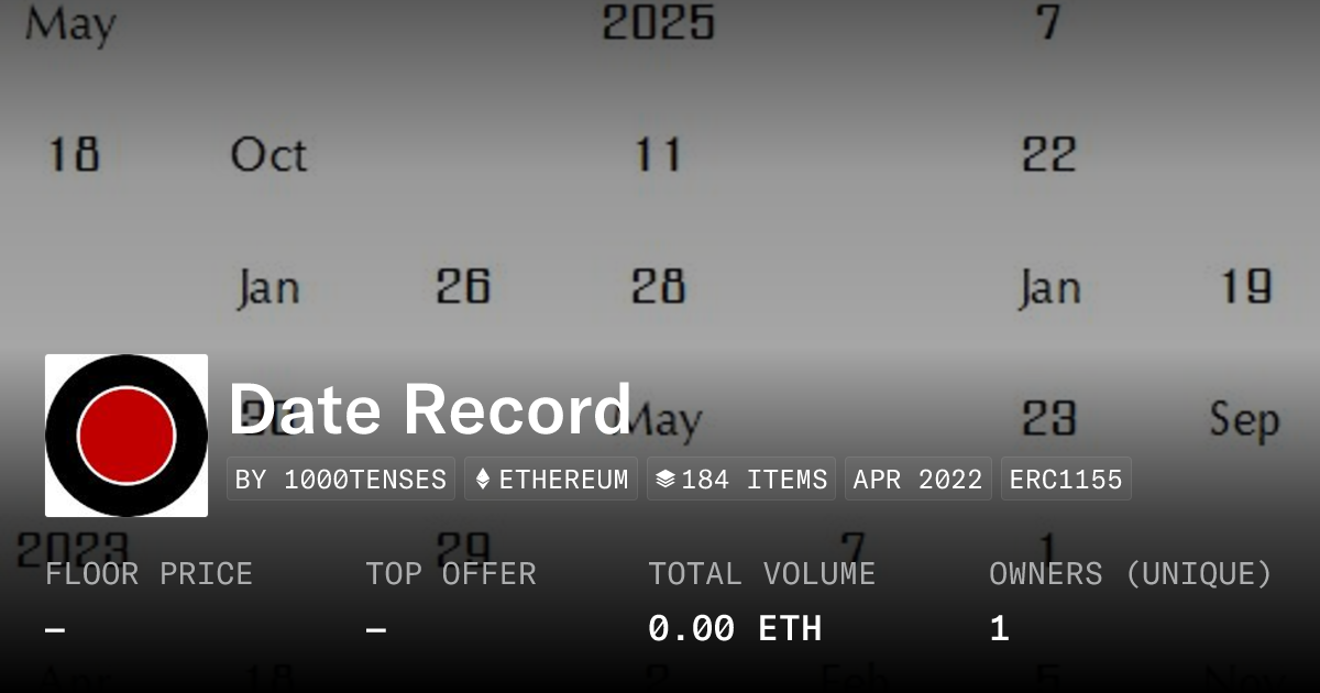 Date Record - Collection | OpenSea