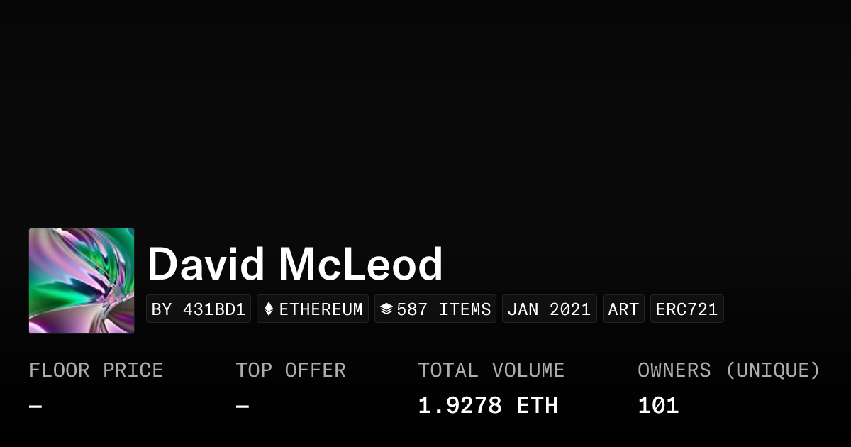 David McLeod - Collection | OpenSea