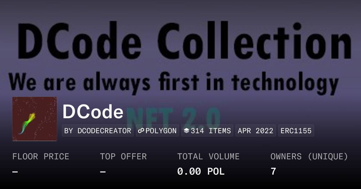 DCode - Collection | OpenSea