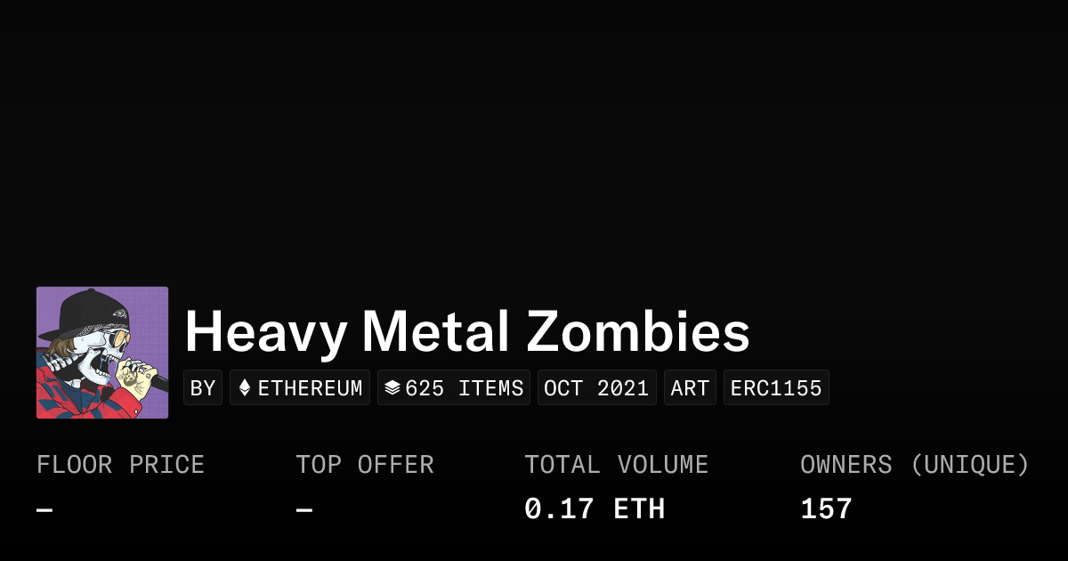 Heavy Metal Zombies - Collection | OpenSea