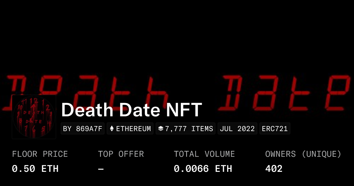 Death Date NFT - Collection | OpenSea