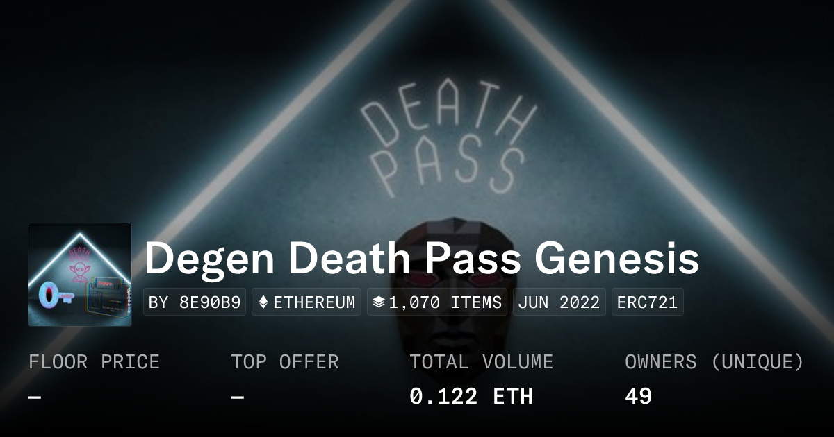 Degen Death Pass Genesis - Collection | OpenSea