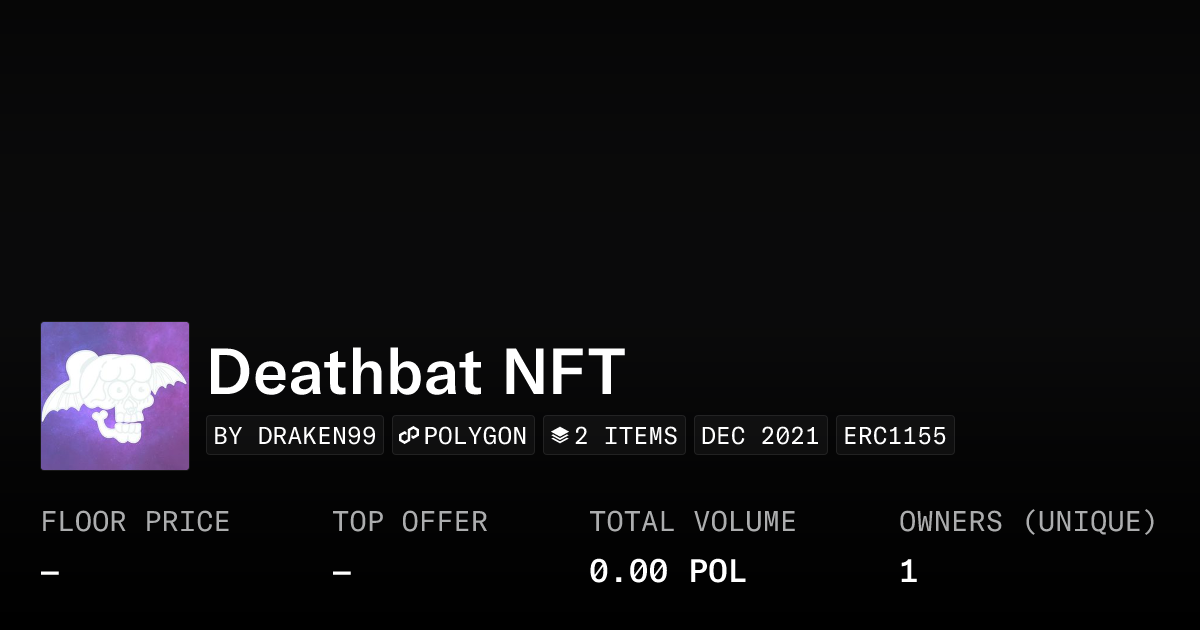 Deathbat NFT - Collection | OpenSea