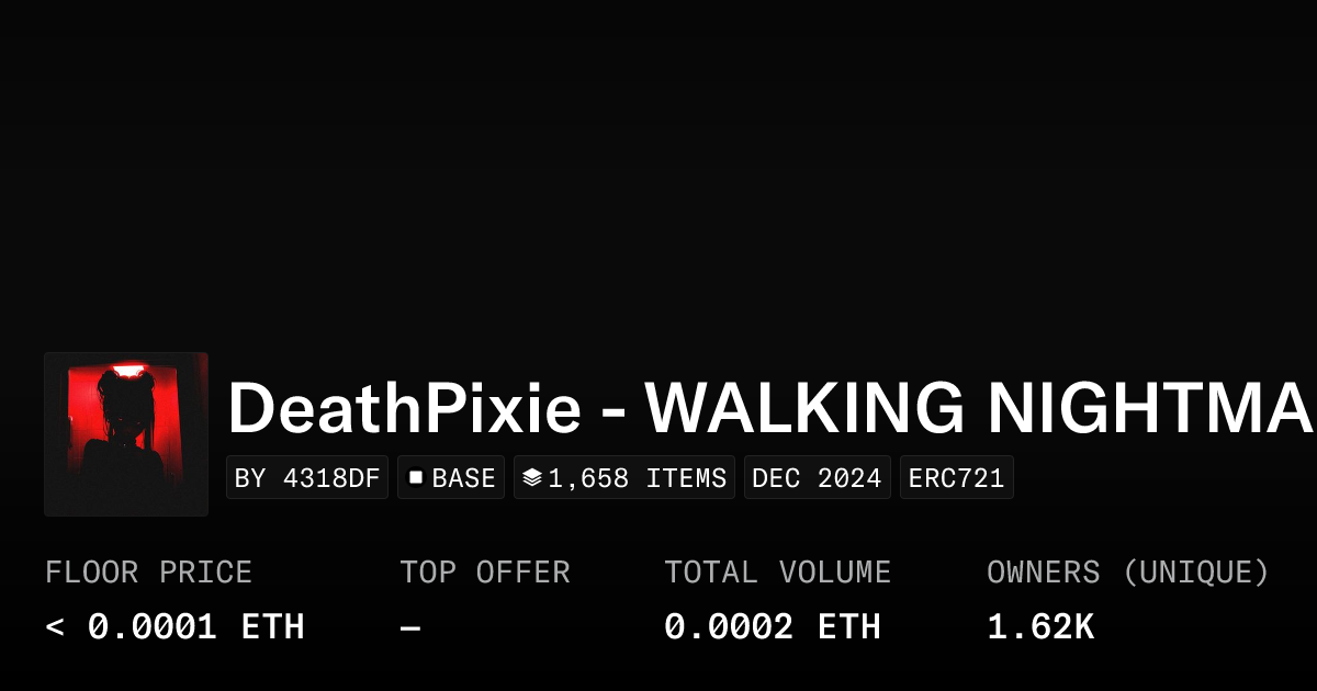 DeathPixie - WALKING NIGHTMARE - Collection | OpenSea