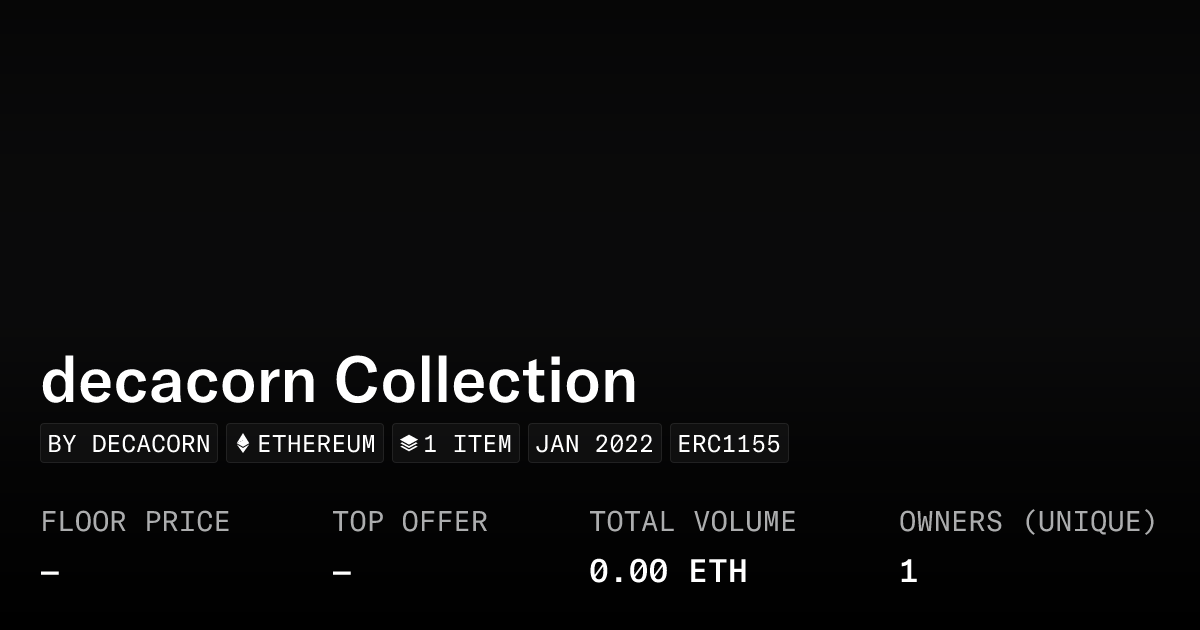 decacorn Collection - Collection | OpenSea